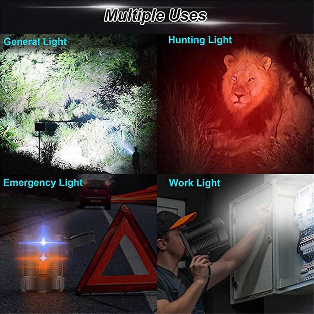 Rechargeable Spotlight,100000 Lumens Led Spot Lights Handheld ...