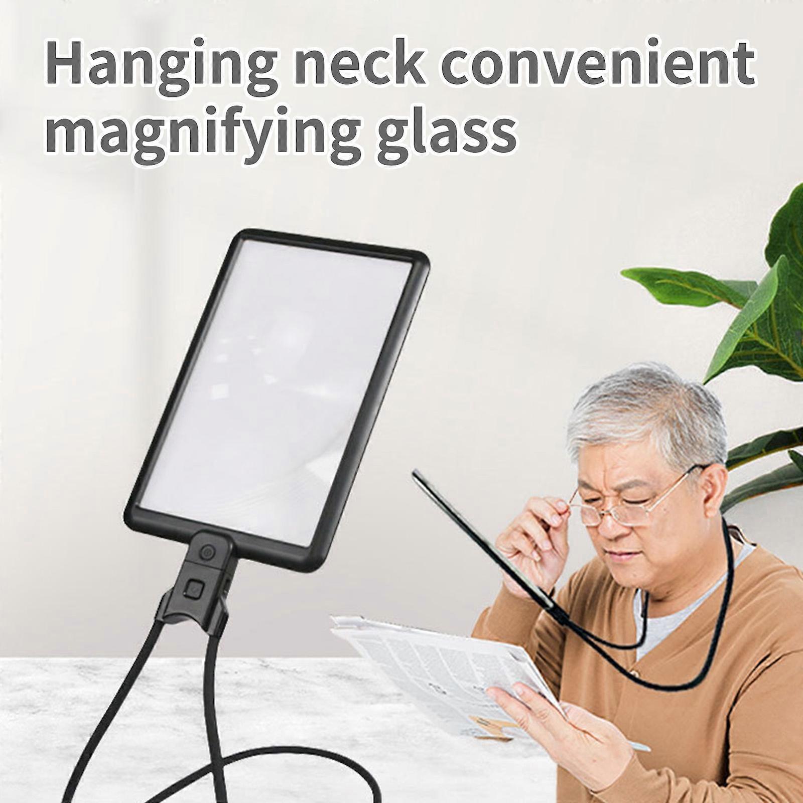 Large Magnifying Glass with Builts In Rechargeable Battery Portable LED ...