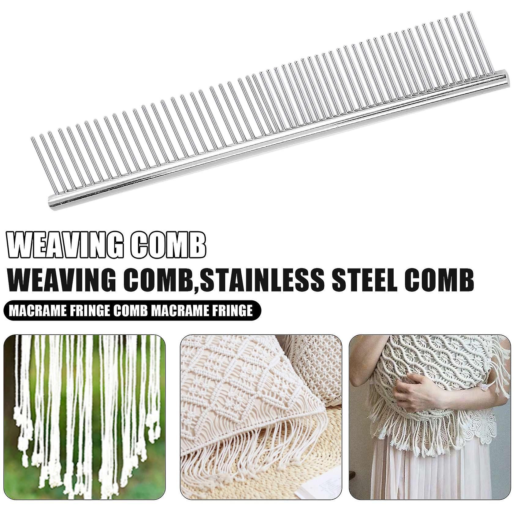 Macrame Fringe Comb Tapestry Weaving Comb Stainless Steel Craft for ...