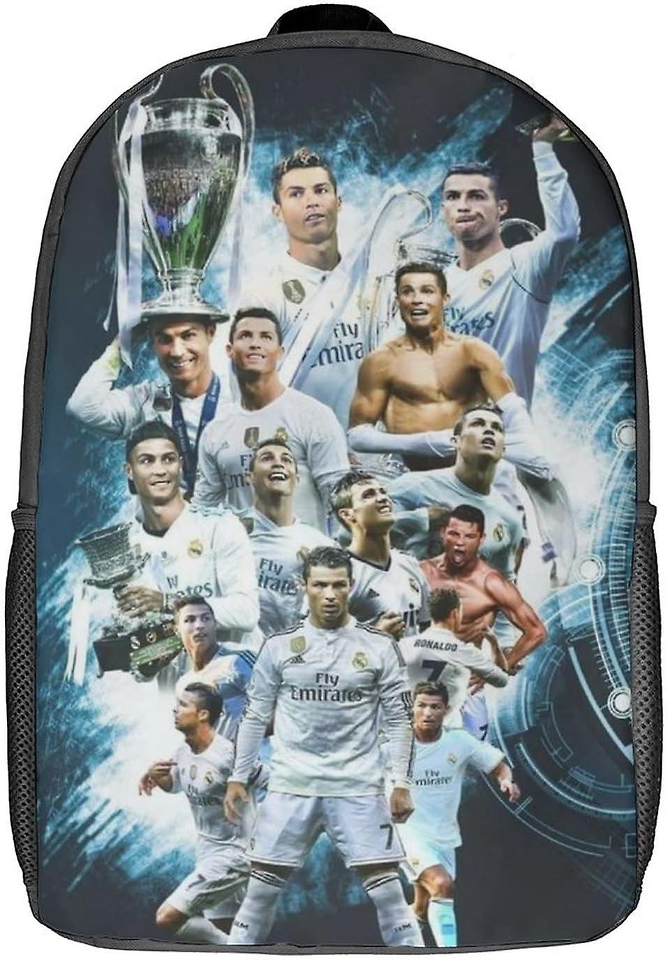GENBAK Ronaldo Bookbags 3D Printed Football Player School Backpacks ...
