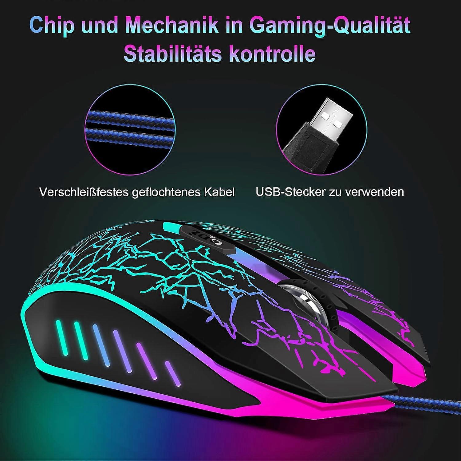 PC Mouse with Cable, Optical USB Gaming Mouse for Desktop/Laptop, 1200 ...