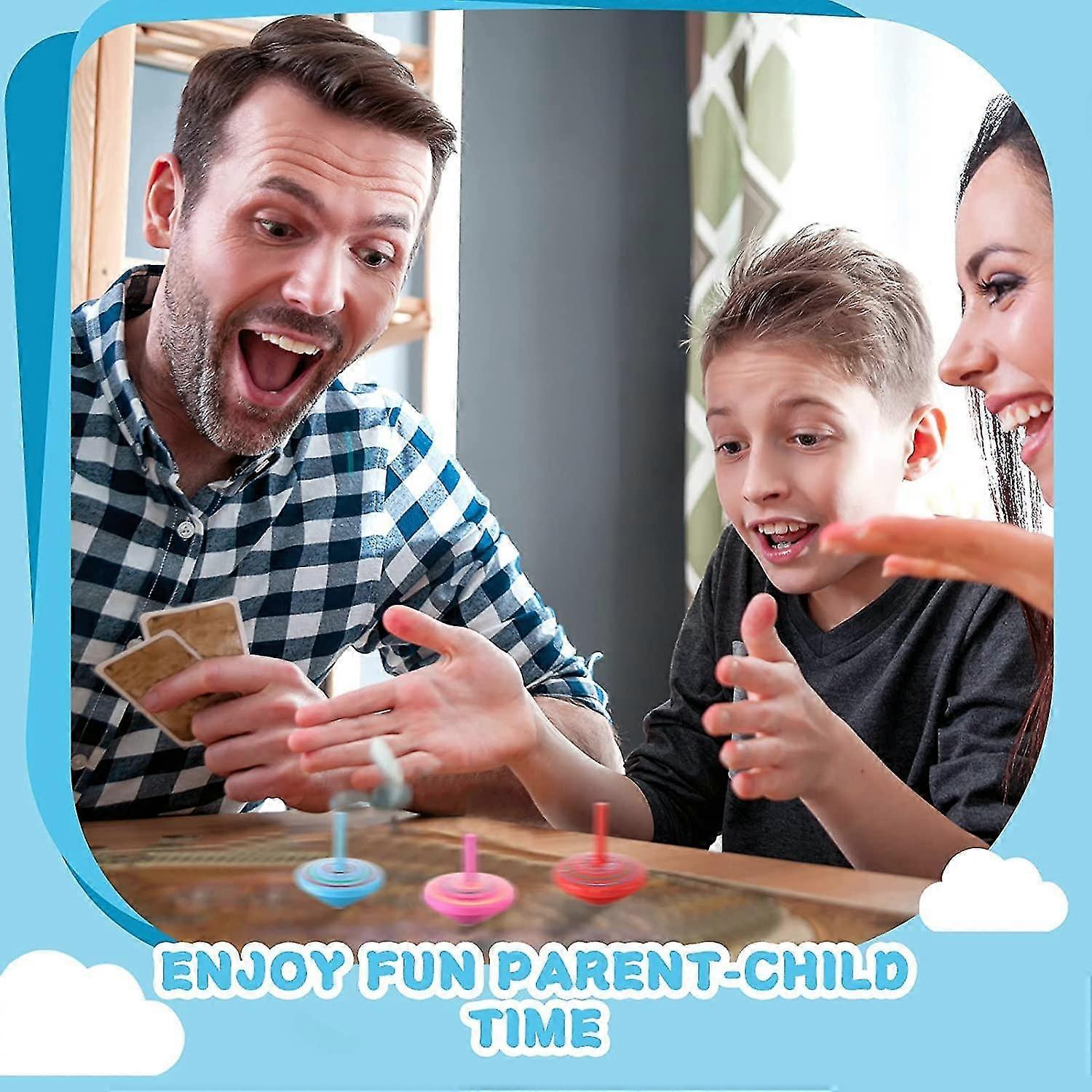 Wooden Spinning Tops, 30 Pieces Spinning Tops Toys for Kids, Mini ...