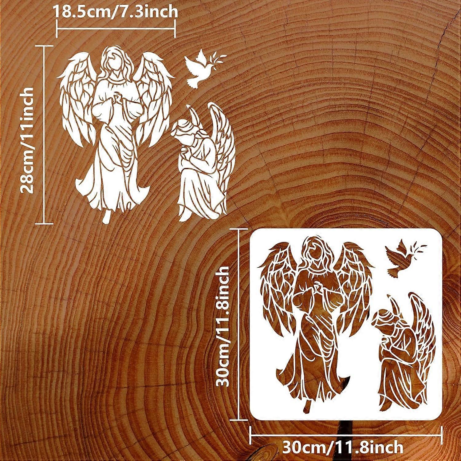Angel Statue Painting Stencil 11.8x11.8inch Reusable Angel Logo Stencil ...
