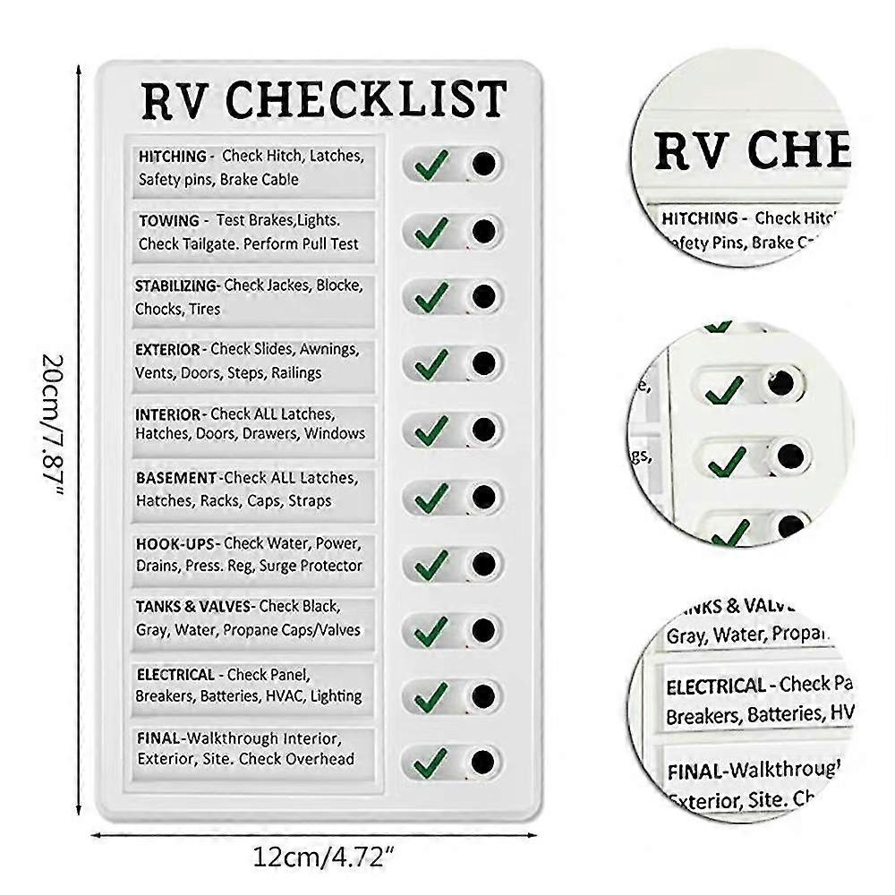 Memo Plastic Board Rv Checklist/my Chores/elder Care Reminder | Fruugo UK