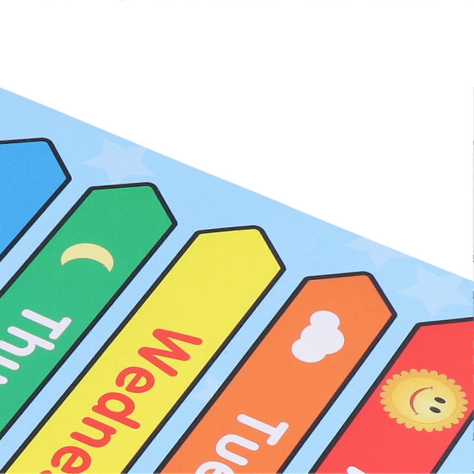 Week Poster Chart Laminated Preschool Poster Educational Toys for ...