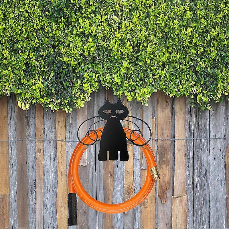 Fun Cat Shape Garden Wall Mounted Tap Iron Rack,Watering Hose Organiser ...