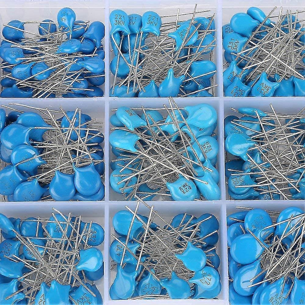 450pcs 15 Values 3kv 100pf-10000pf Capacitor Capacitor Kit Ceramic ...