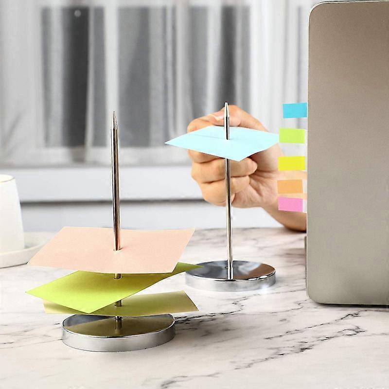 2Pcs Metal Receipt Bill Paper Note Holder Spike with Stand Office Table ...