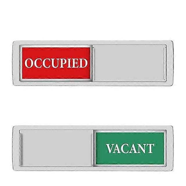 (Silver)Vacant Occupied Sign Sliding Door Sign Do Not Disturb Restroom ...