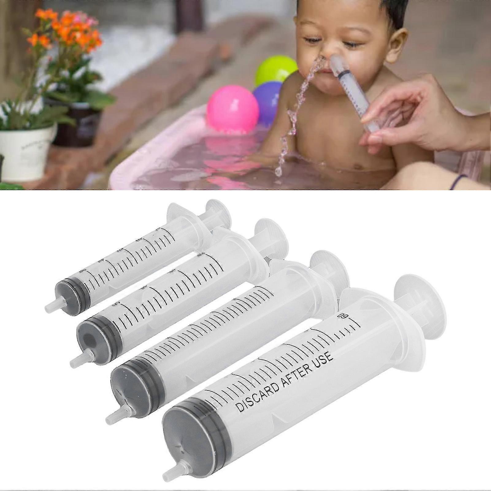 4pcs 10ml 20ml 30ml 60ml Infant Syringe Nasal Cleaner Baby Syringe Nose ...