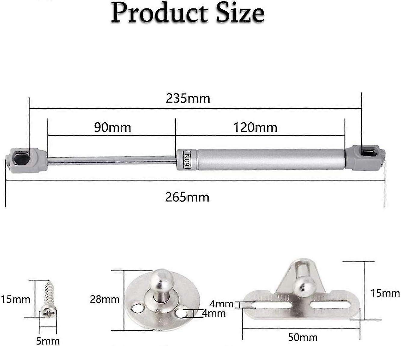 Hydraulic Gas Struts for Lifting Doors Cupboard Furniture Kitchen Shock ...