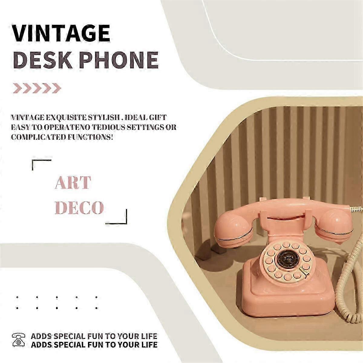 Classic Old Landline Telephone Home Plug-in Telephone Vintage Rotary ...