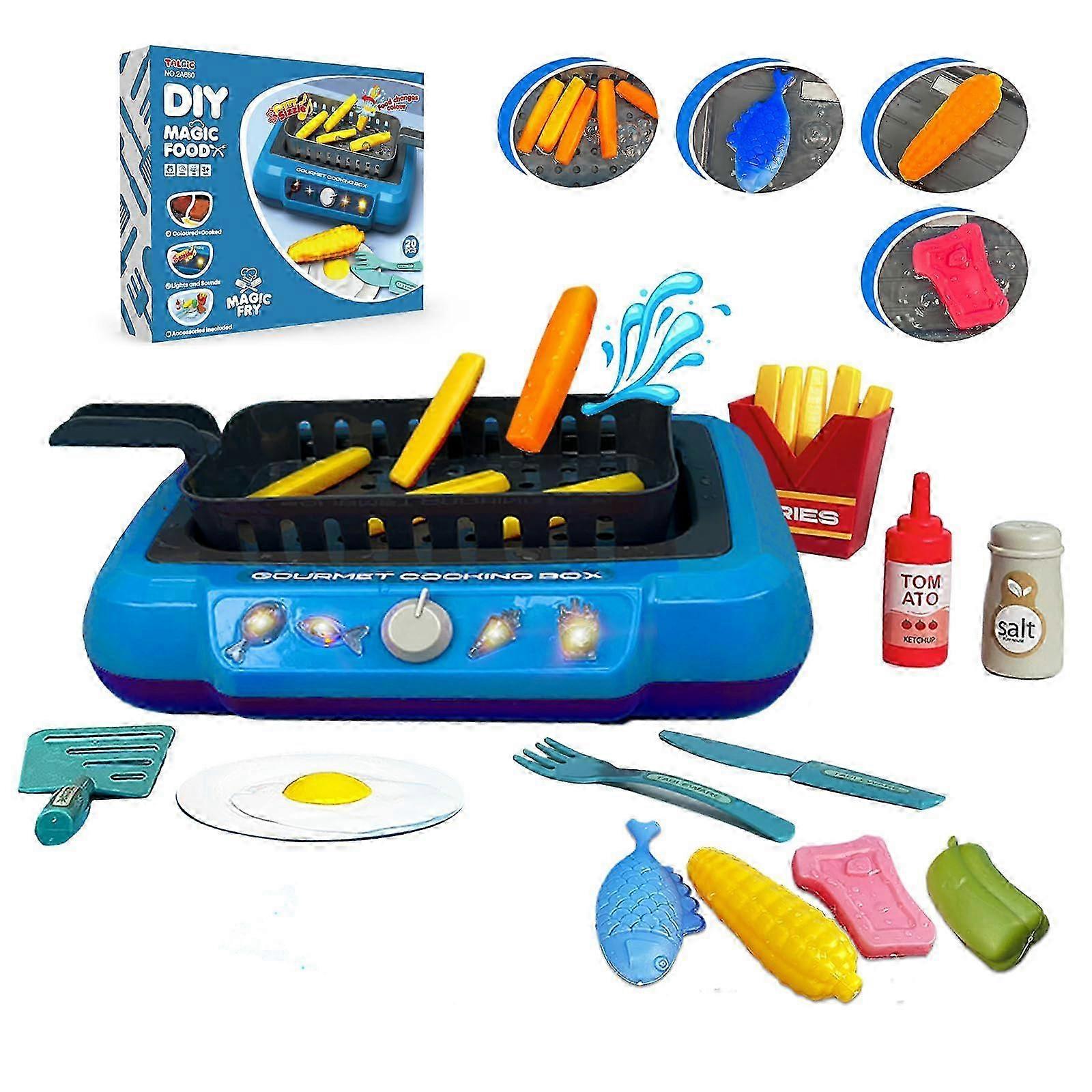 Kids Pretend Play Gourmet Cooking Box Water Fryer,Simulation Cooking ...