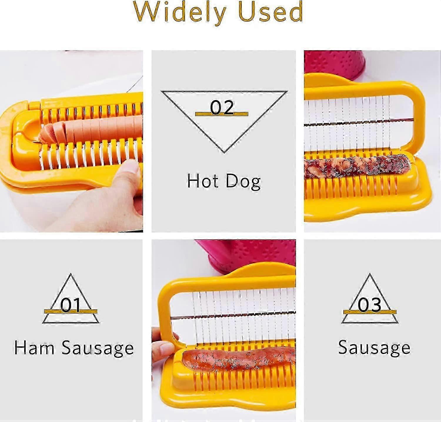Hot Dog Cutter, Durable Stainless Steel Banana Slicer, Multifunctional Sausage Cutter For Hot ...