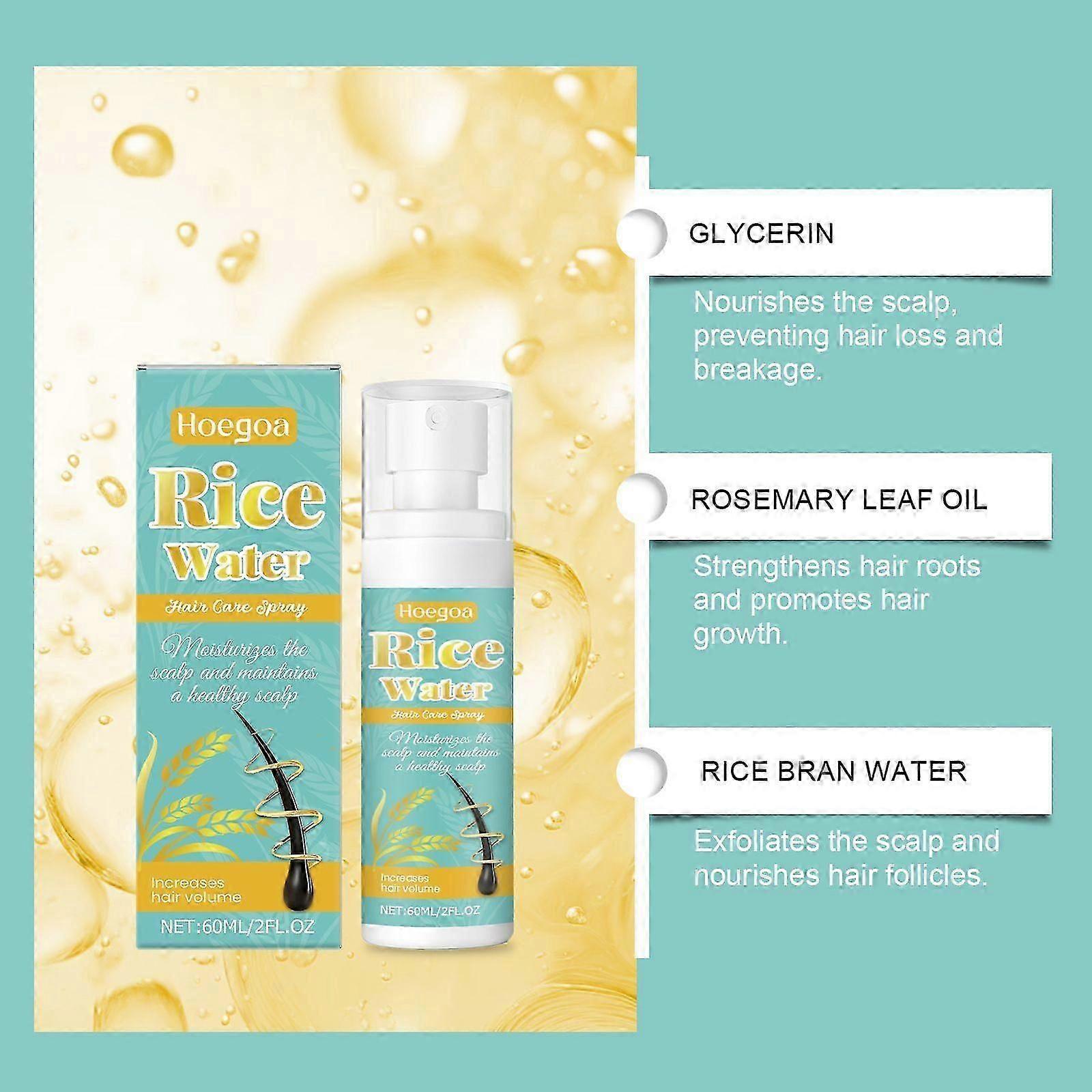 Hair Growth Serum Oil for Women - Rosemary Rice Water Ginger Oil Castor ...