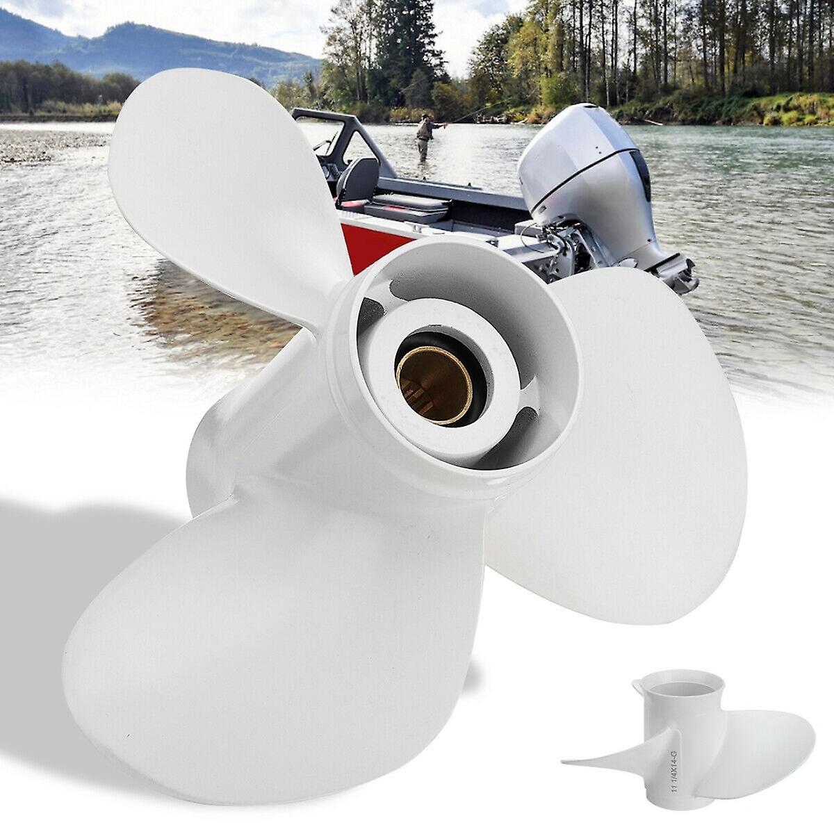 Boat Outboard Propeller For 25-60hp 11 1/4 X 14 Marine Propeller 13 ...