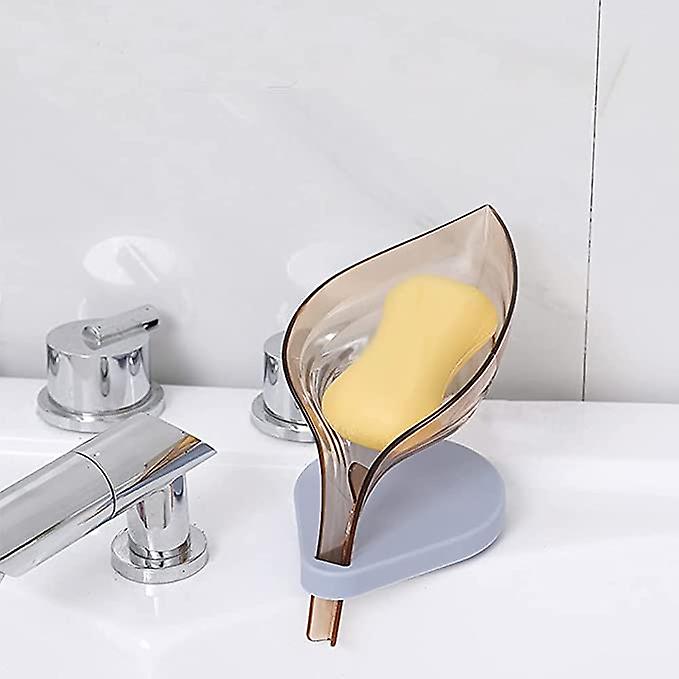 4 Pieces Leaf Shaped Soap Dish, Drainage Soap Box, Soap Dish Keeper ...