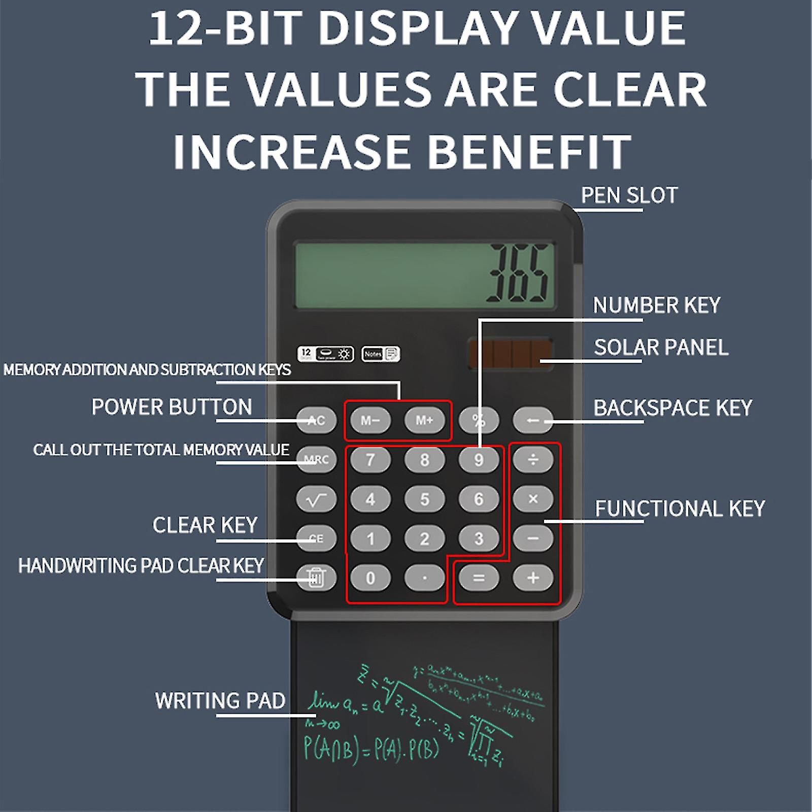 Pull-out Calculator Writing Tablet Doodle Pad Calculators With Lock ...