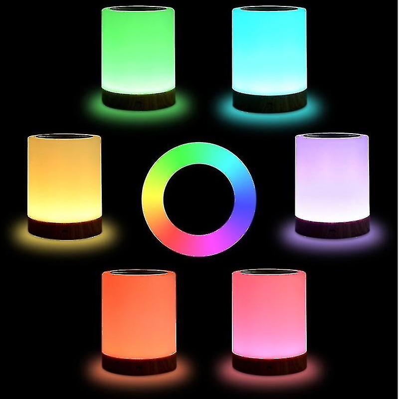 Led, Bedside Lamp, Touch Lamp With 13 Changing Colors, Rechargeable ...