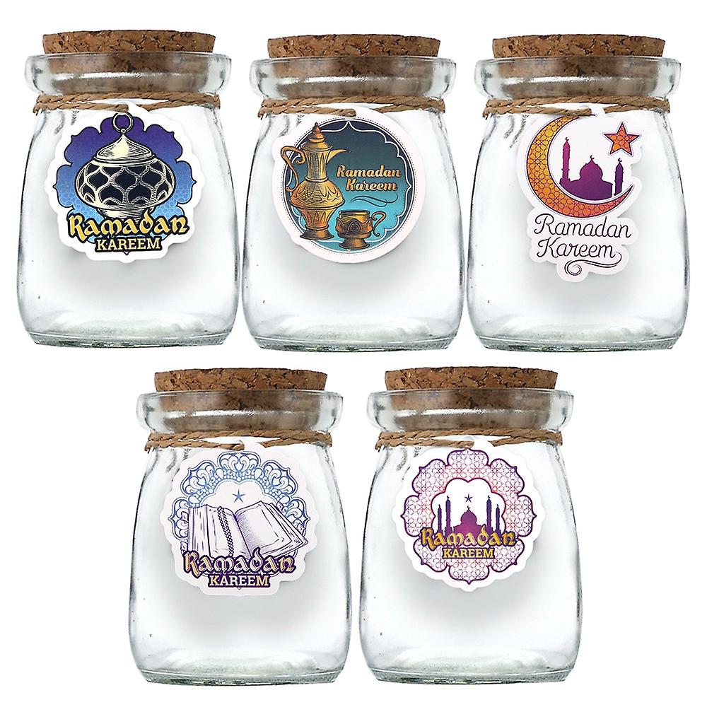 48pcs/set EID Mubarak Stickers Colorful Paper Tags for Ramadan Kareem ...