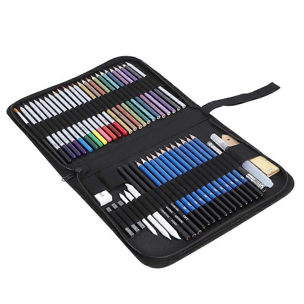51pcs Round Rod Colored Pencil Art Painting Sketch Drawing Set With ...