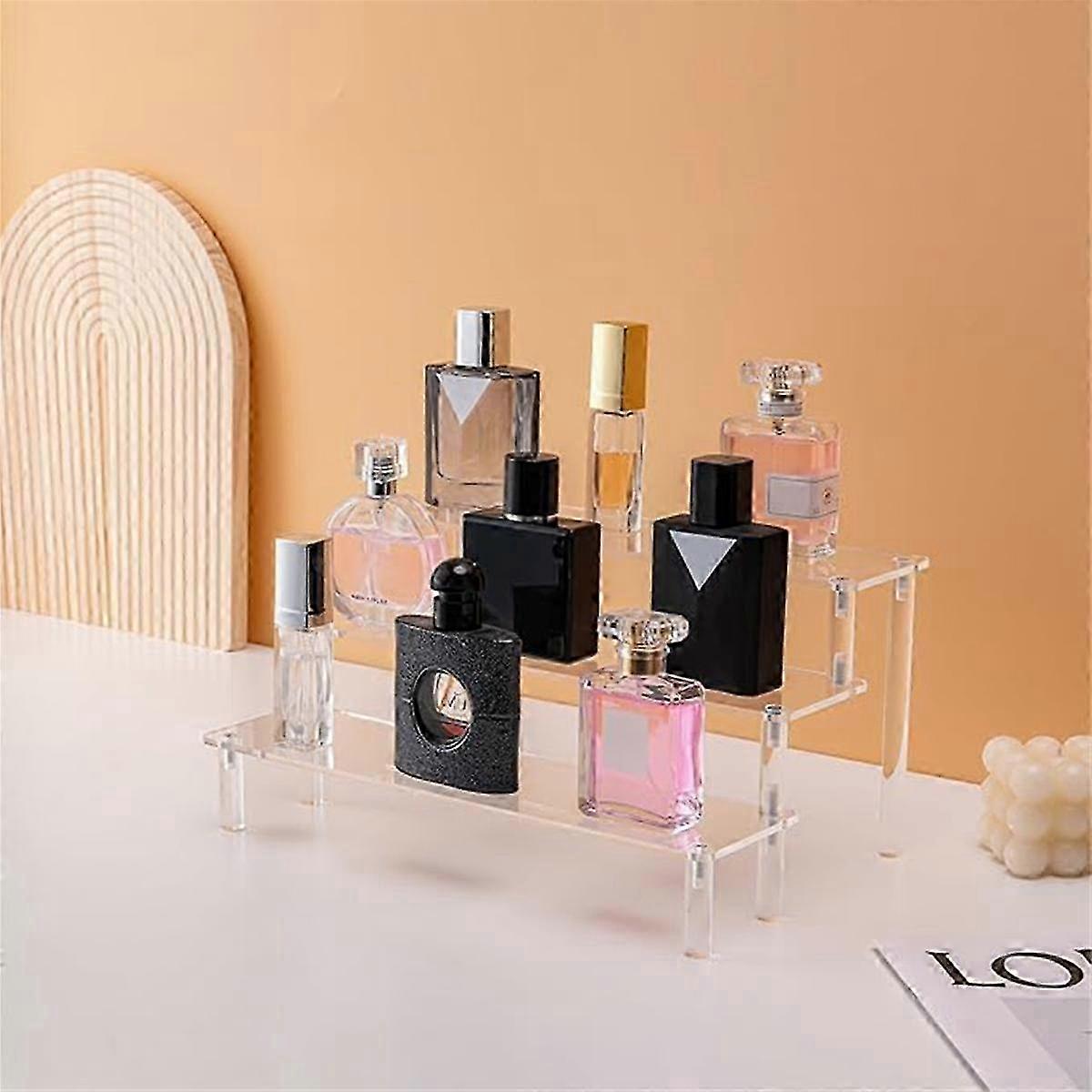 Acrylic Lifting Display Stand 3-Layer Perfume Tissue Display Stand ...
