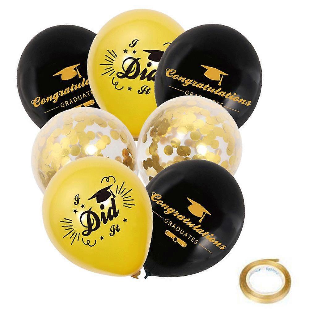 42pcs Graduation Party Balloon Set with 6 Rolls Ribbon Balloons for ...