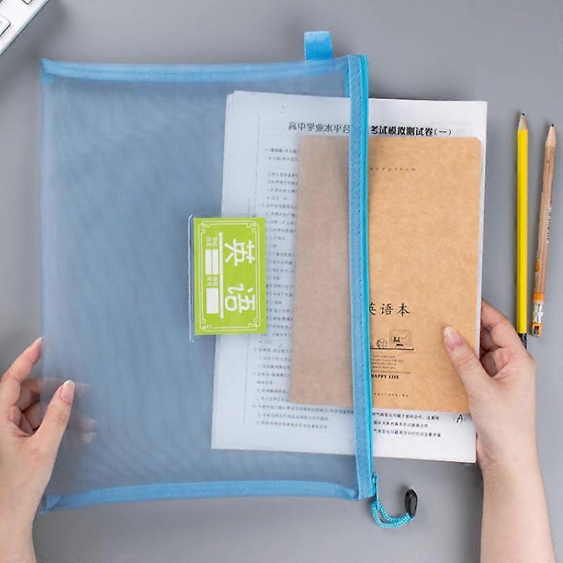 Clear Visible Nylon Mesh Storage Bag A4 A5 A6 Document Bag File Folder ...
