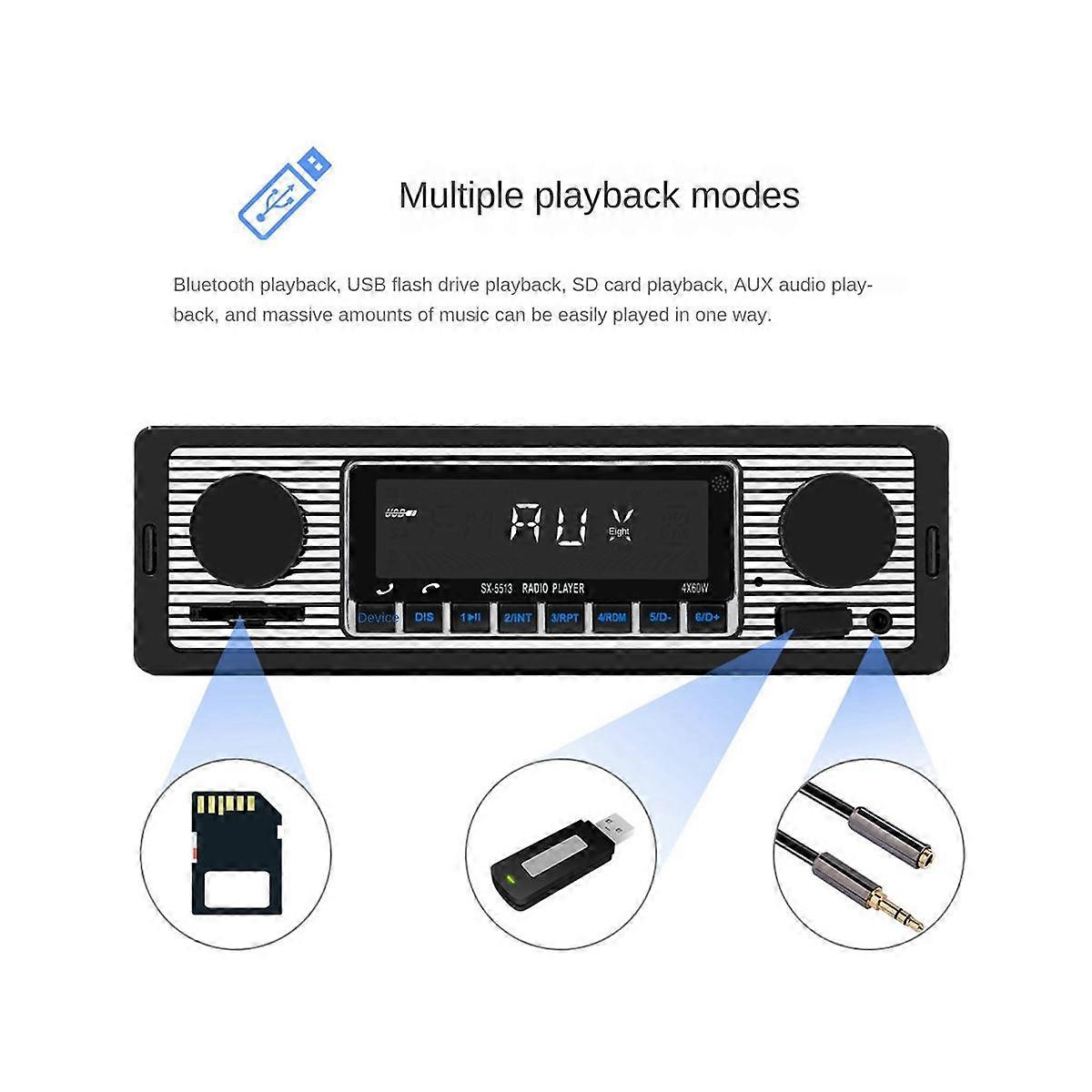 4-Channel 60W Bluetooth Car Radio Car MP3 Player Plug-in U Disk Car ...