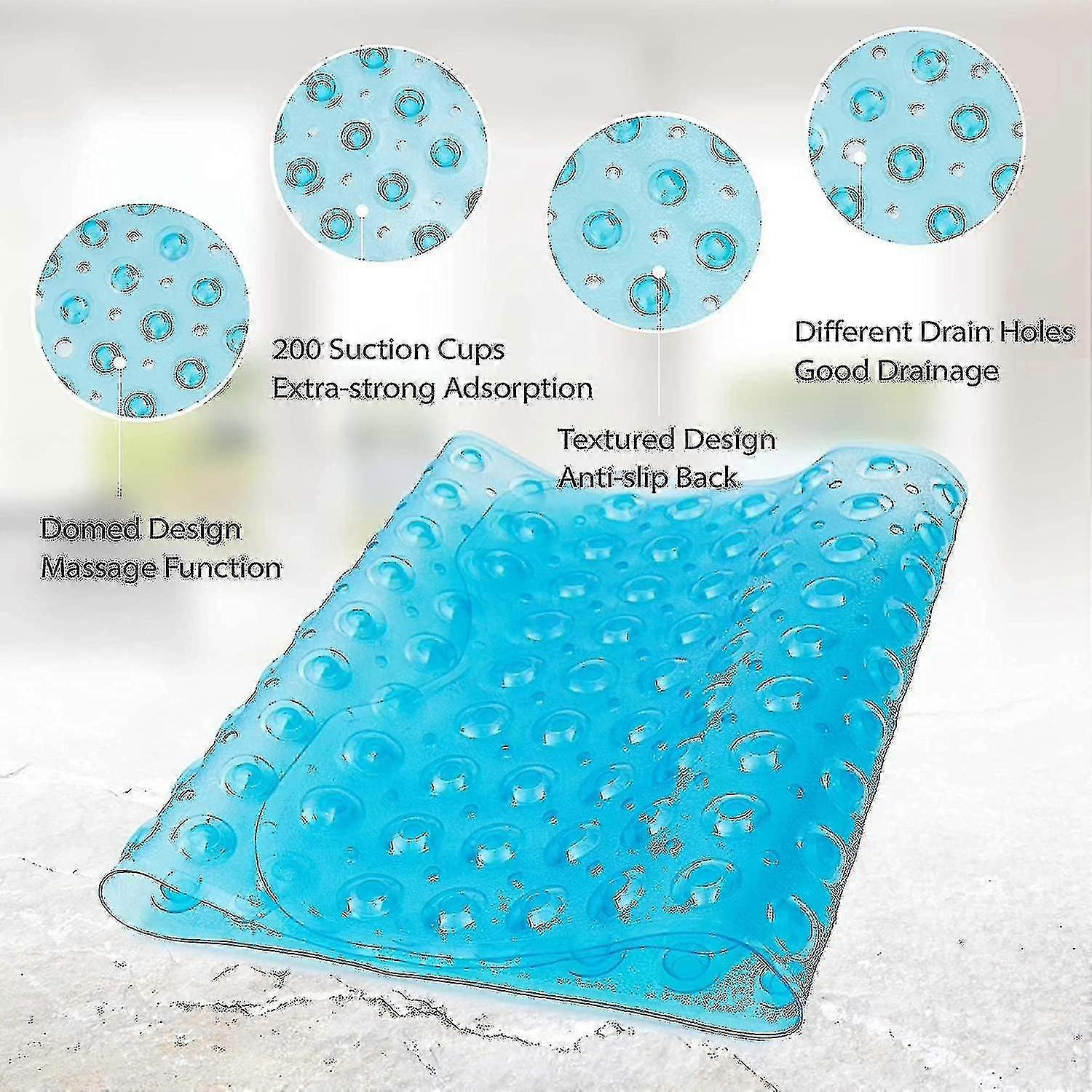Bathtub Mats Non-slip Anti Mould Shower Mat For Inside Bath Extra Long ...