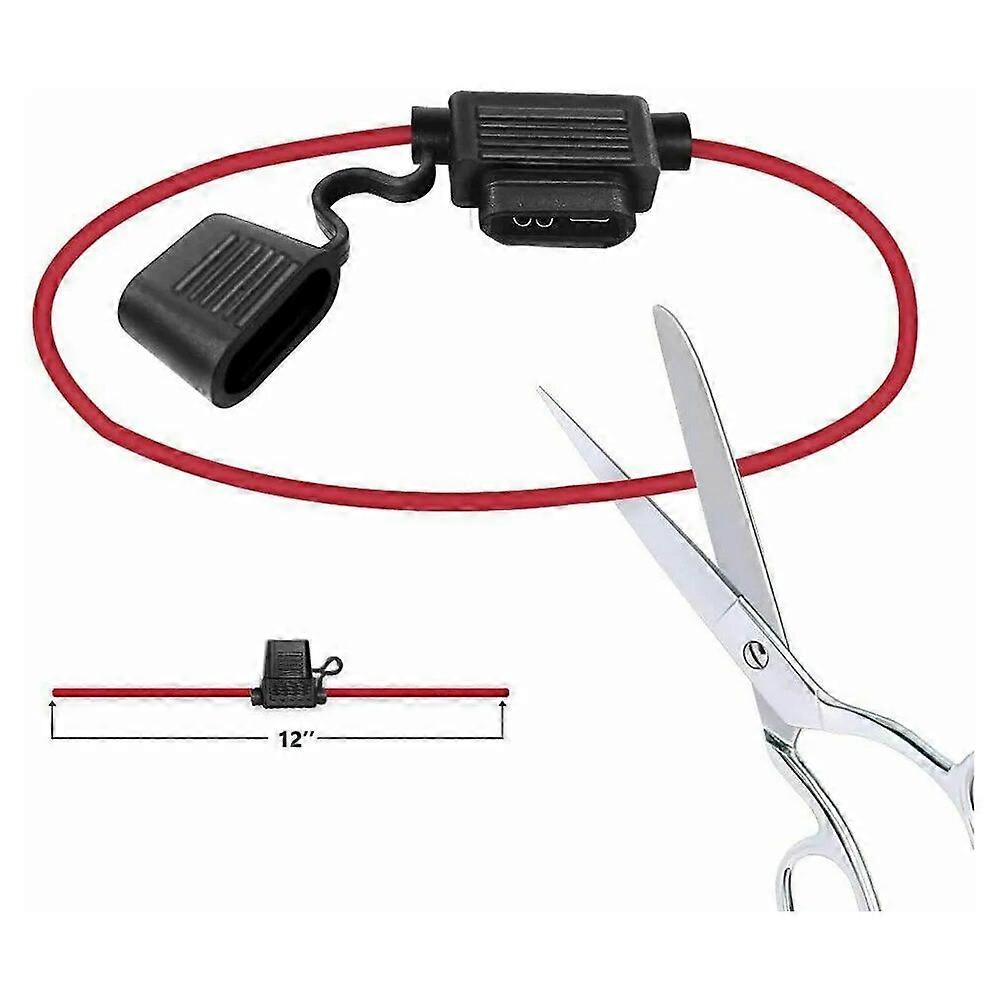 5 Set Inline Standard Blade Fuse Holder Splash Proof DC 12V 30A 14AWG ...