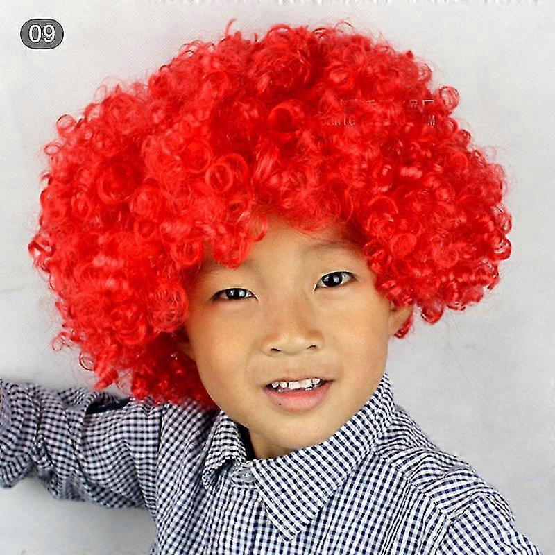 Children Adult Clown Wig Round Explosion Hair Hat Party Accessories ...