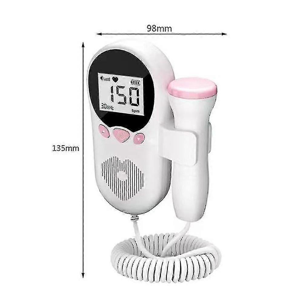 Fetal Doppler Detector Baby Heart Beat Rate Probe Prenatal Monitor ...