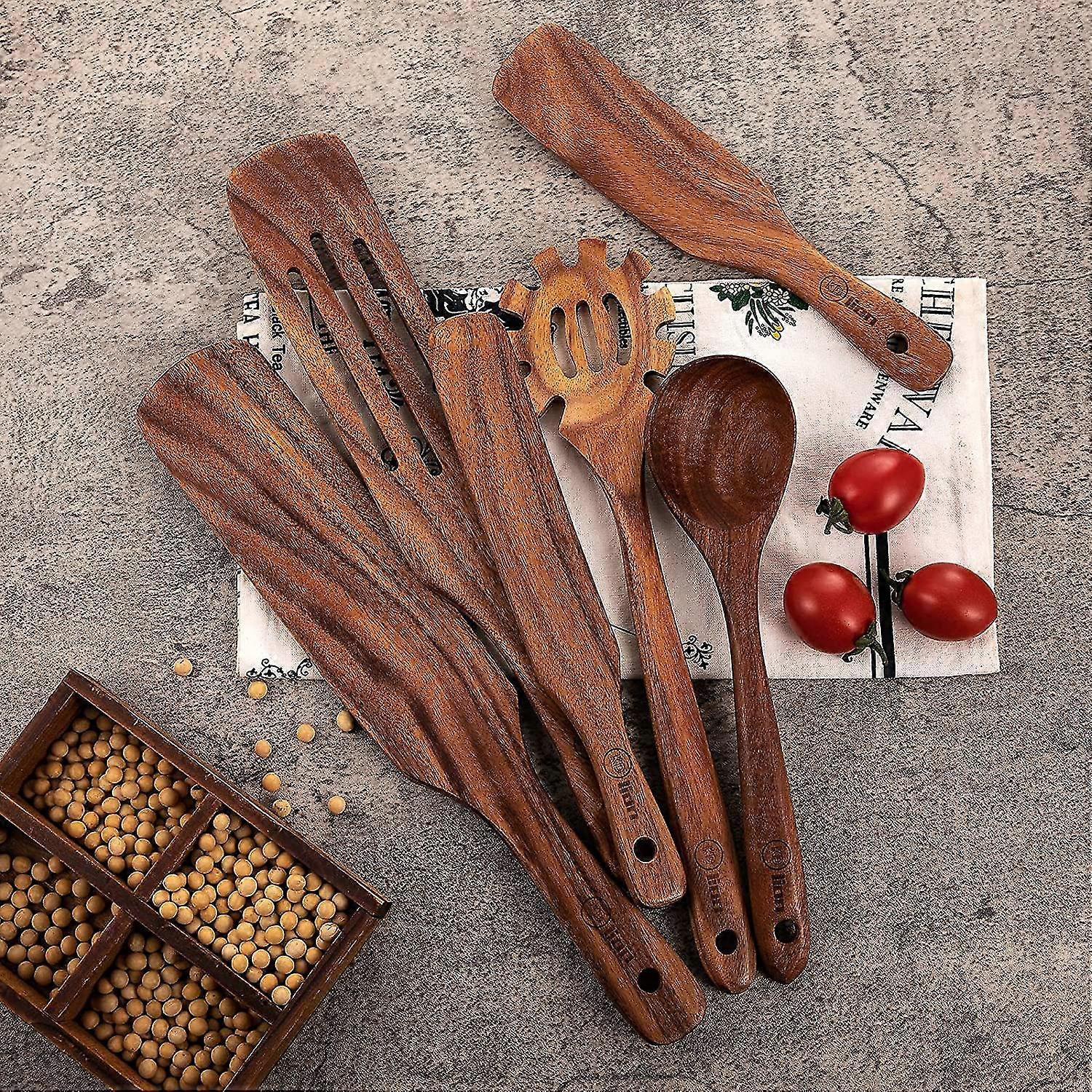 Kitchen Tool -wooden Kitchen Utensils - Teak Wood As Seen On Tv Cooking ...