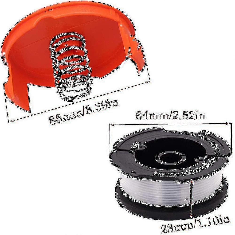 Black+decker A6481 Spool + 6 Pack Line Compatible With Reflex Strimmer ...