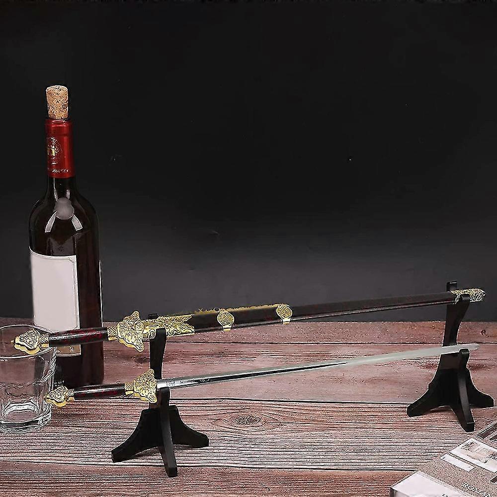 Two Tiers Wand Display Stand,wizard Wand Display Stand,wooden Wands ...