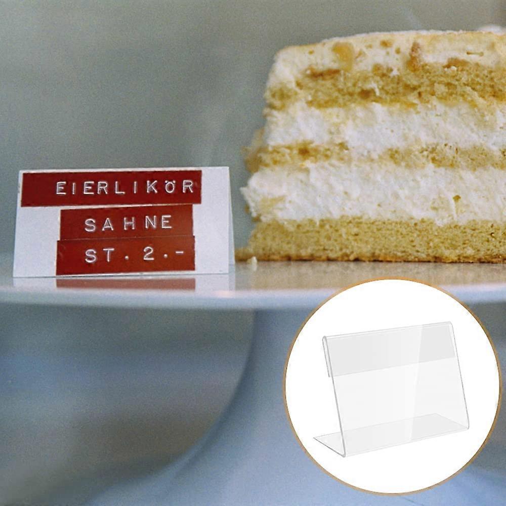 30Pcs Price Display Holder L Shape Clear Acrylic Price Card Tag Acrylic ...