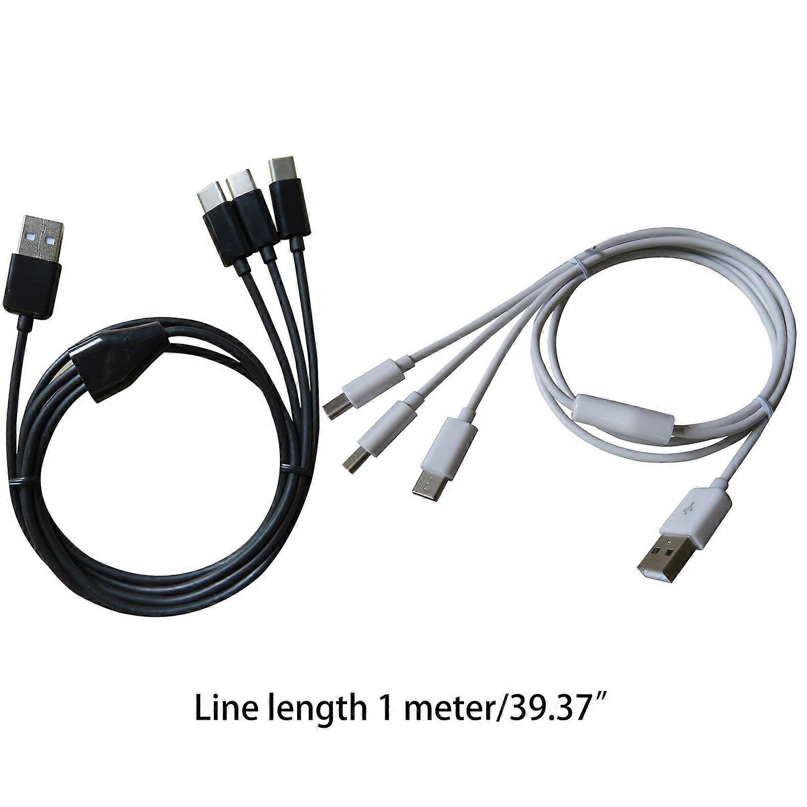 Multi USB C Splitter Cable 3 in 1 Charging Cord with 3 Type-C Male ...