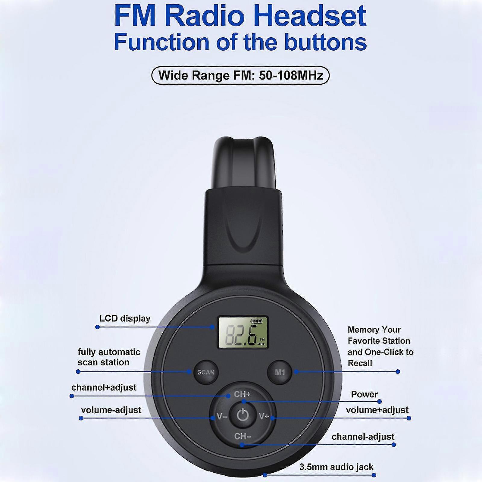 Fm Radio Headphone Best Reception Foldable Fm Headset Radio Fm 50 ...