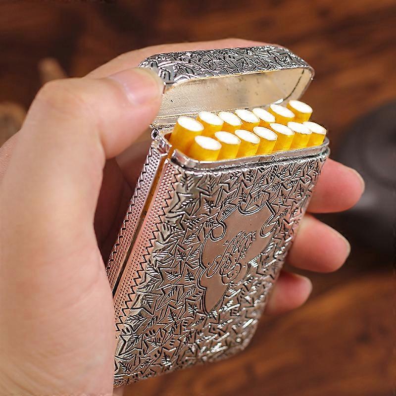 Retro Carved Cigarette Box Case Holder Cigarette Tobacco Box Container ...
