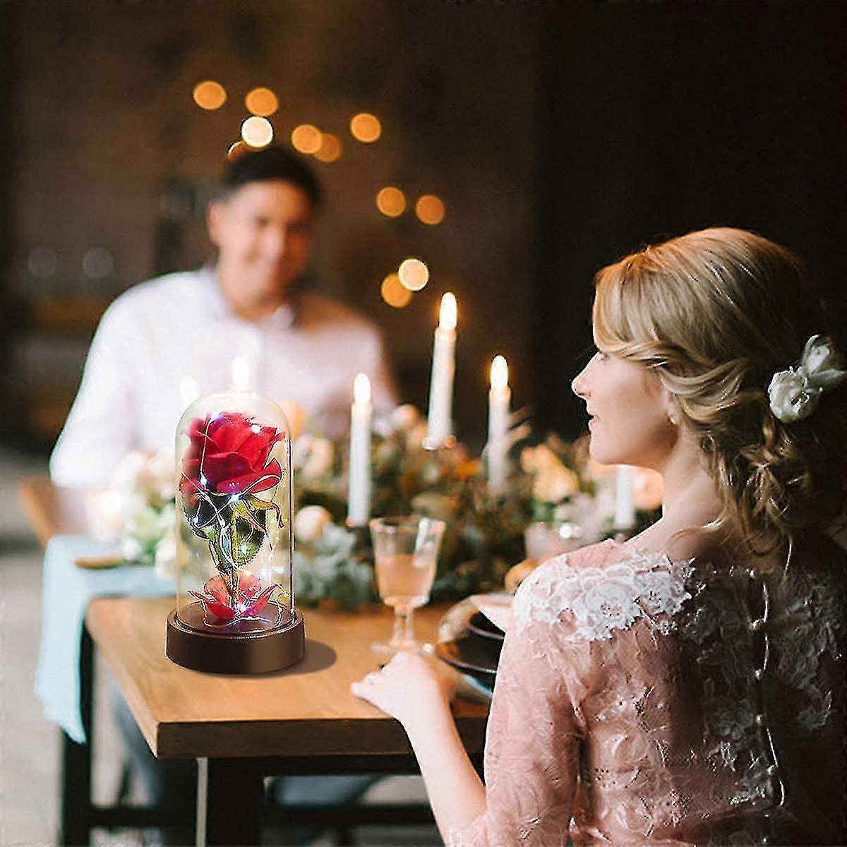 Beauty And The Beast Rose, Eternal Rose In Glass Rose In Glass Dome ...