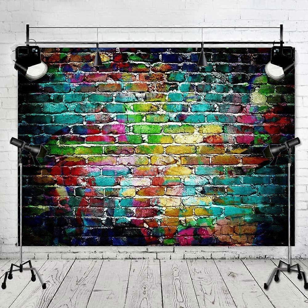 Colorful Brick Wall Photography Backdrop 5x3ft Graffiti Backdrops ...