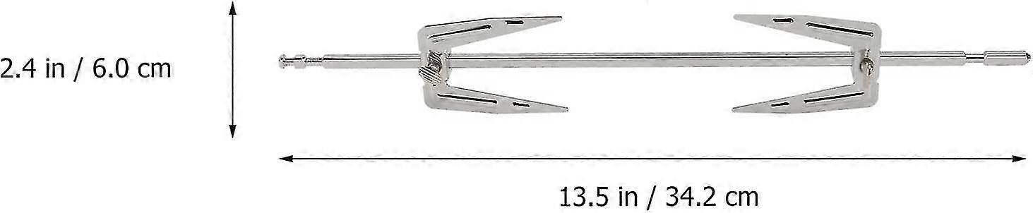 Stainless Steel Grill Rotisserie Forks Meat Spit Rods Barbecue Rotating ...