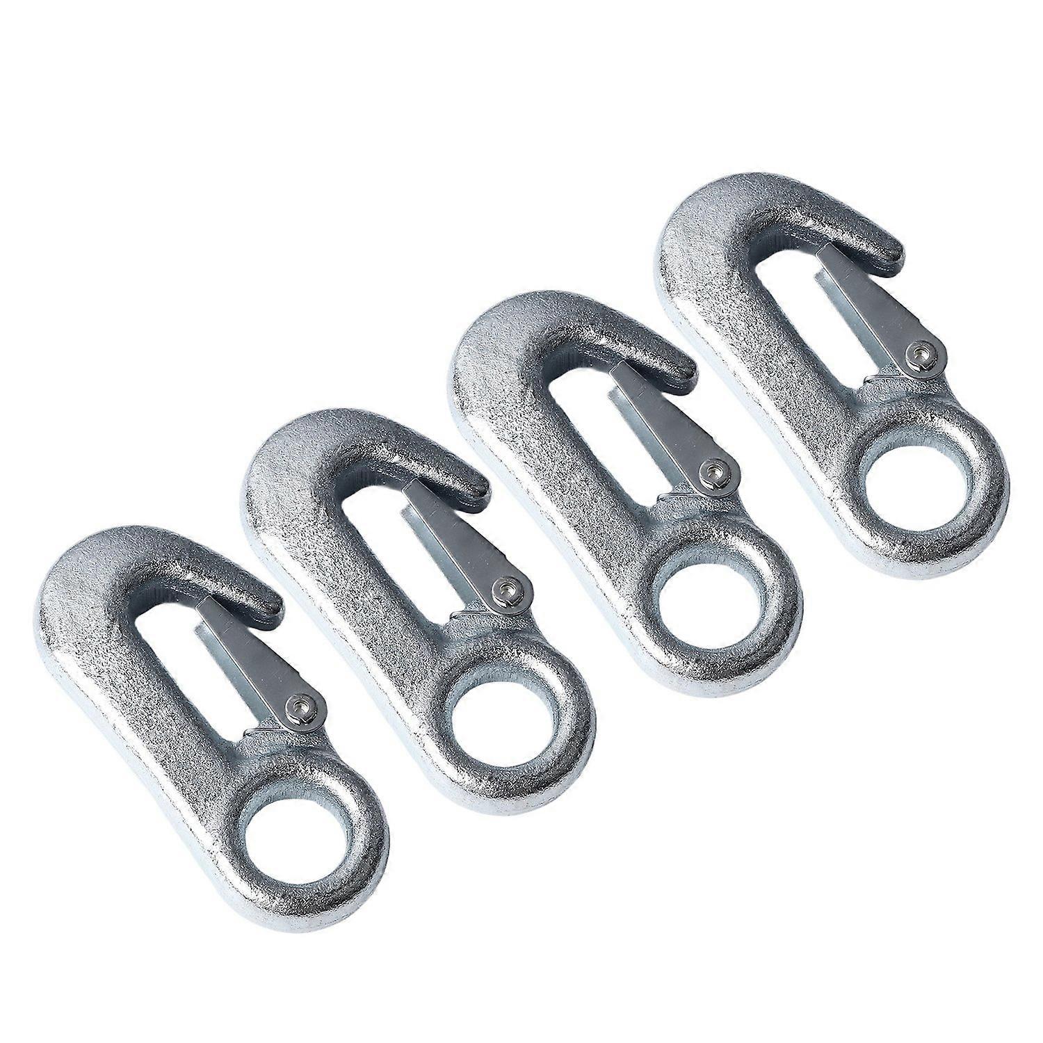 4Pcs Trailer Snap Hook 90mm Iron Tow Hook Safety Chain Hook Hardware ...