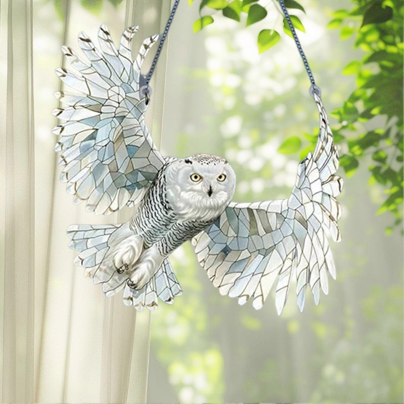 Owl Sun Catcher Colored Acrylic Light Catcher Window Hanging Ornament ...