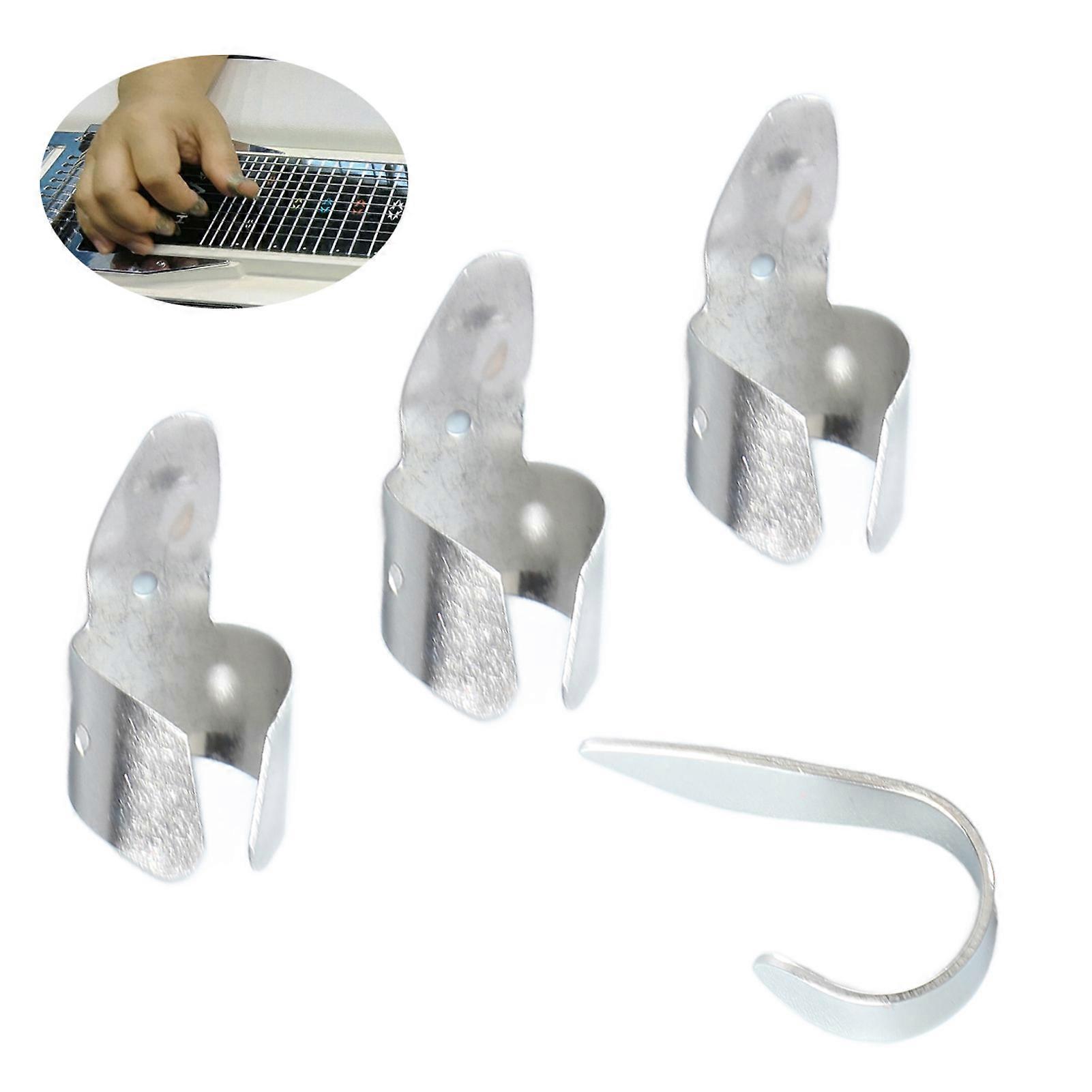 Guitar Thumb Finger Picks Metal Sturdy Good Protection Fingering ...