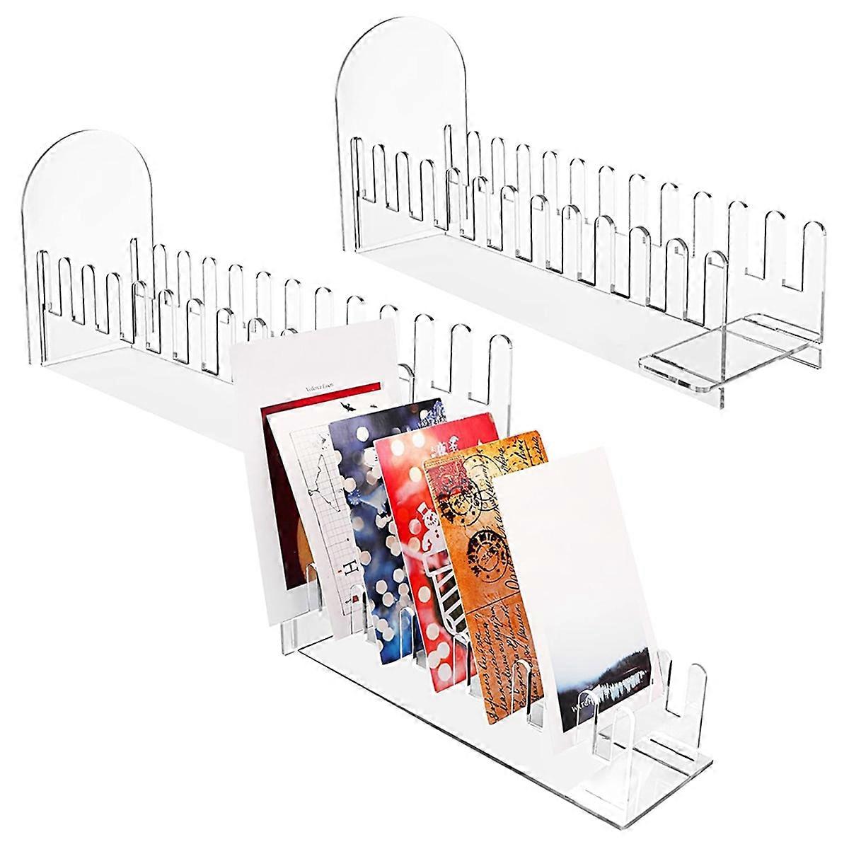 3 Pcs 12 Tier Acrylic Greeting Card Display Stand Clear Card Display ...
