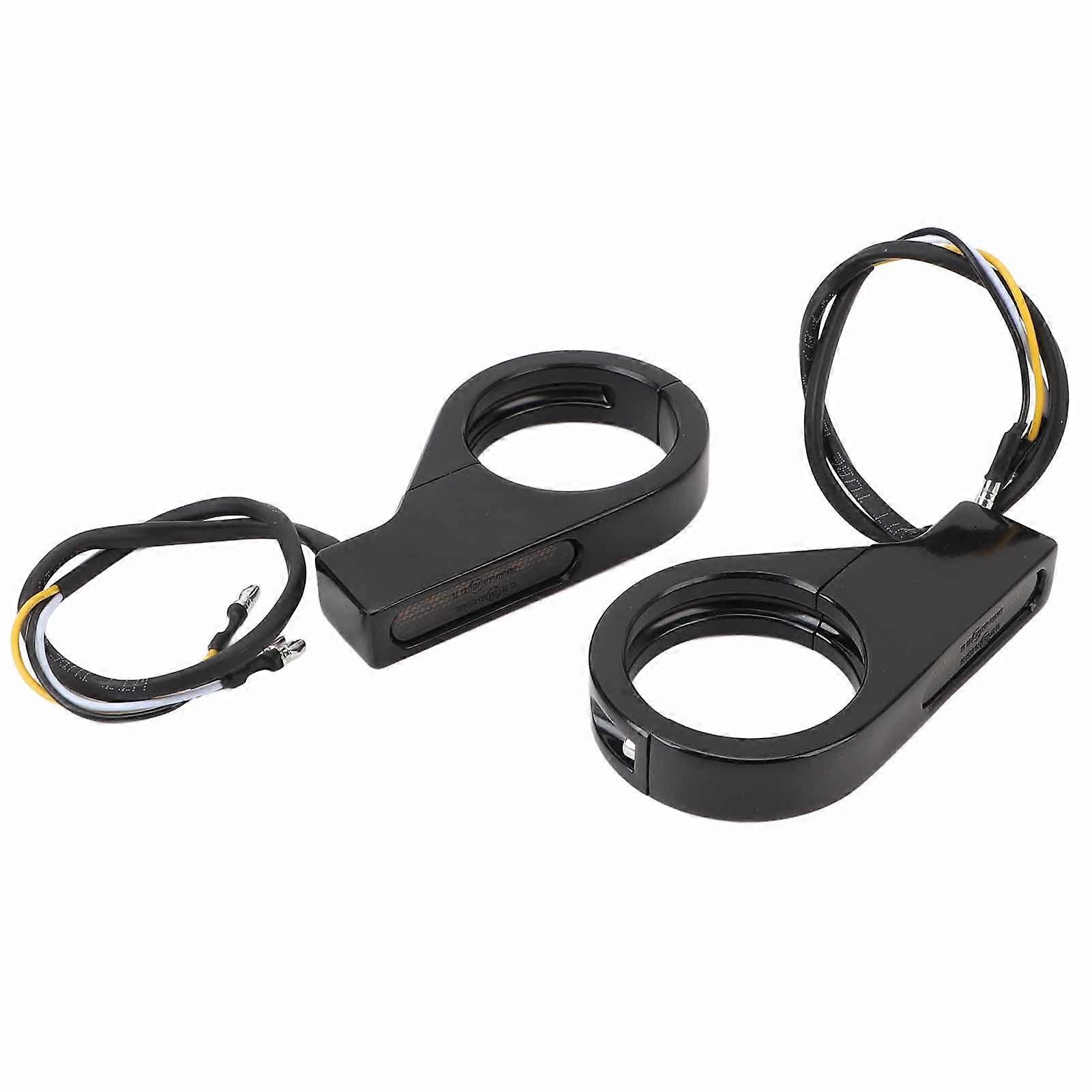 Front Fork LED Turn Signals Amber Indicators White Daytime Running ...