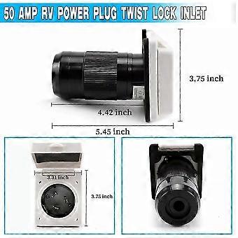 50 Amp RV Power Inlet Receptacle, 50 Amp RV Power Cover Twist Locking ...