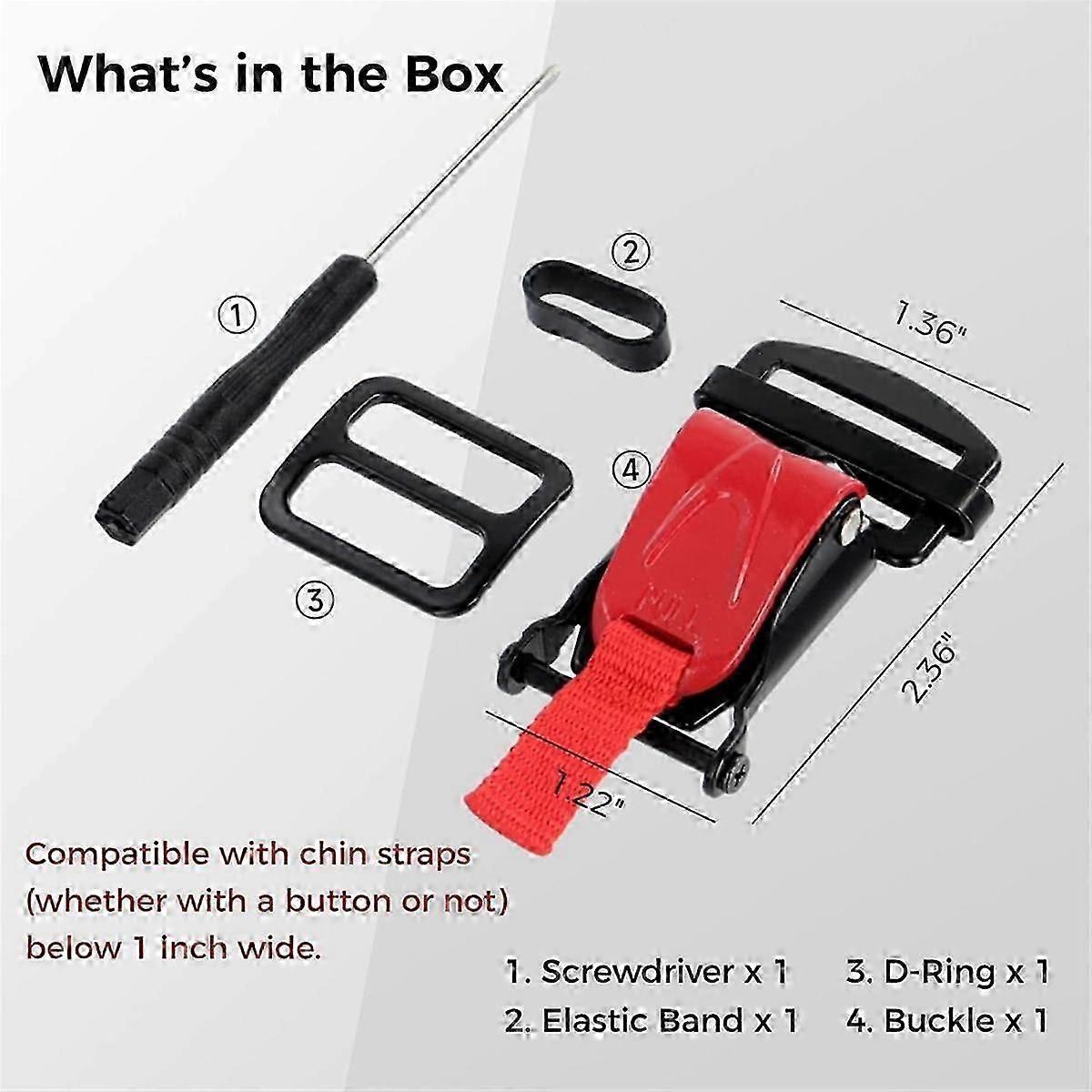 Helmet Quick Release Buckle Replacement Kit, Ratcheted Helmets for Chin ...
